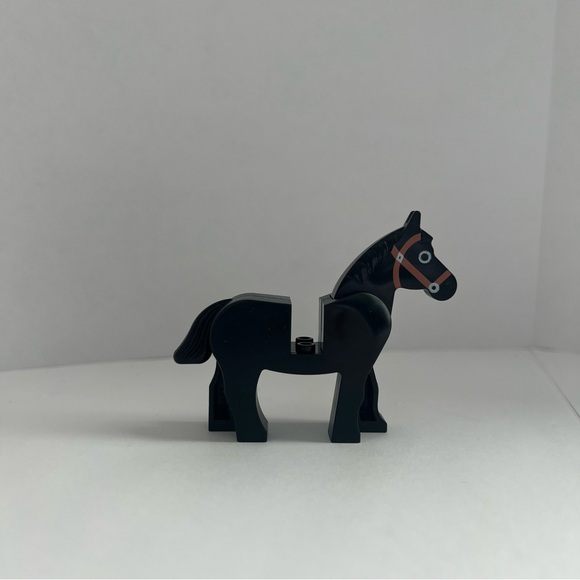 Lego | Other | Lego Black Horse With Red Bridle Pattern Animal ...